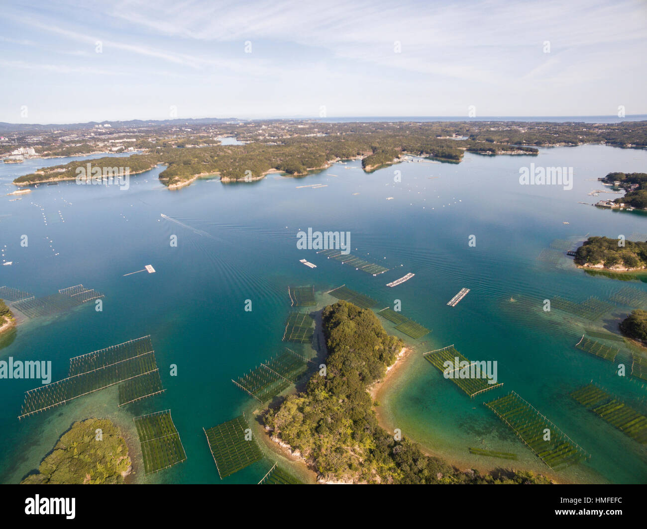 Aerial View of Ago Bay near Masaki Island, Shima City, Mie Prefecture ...