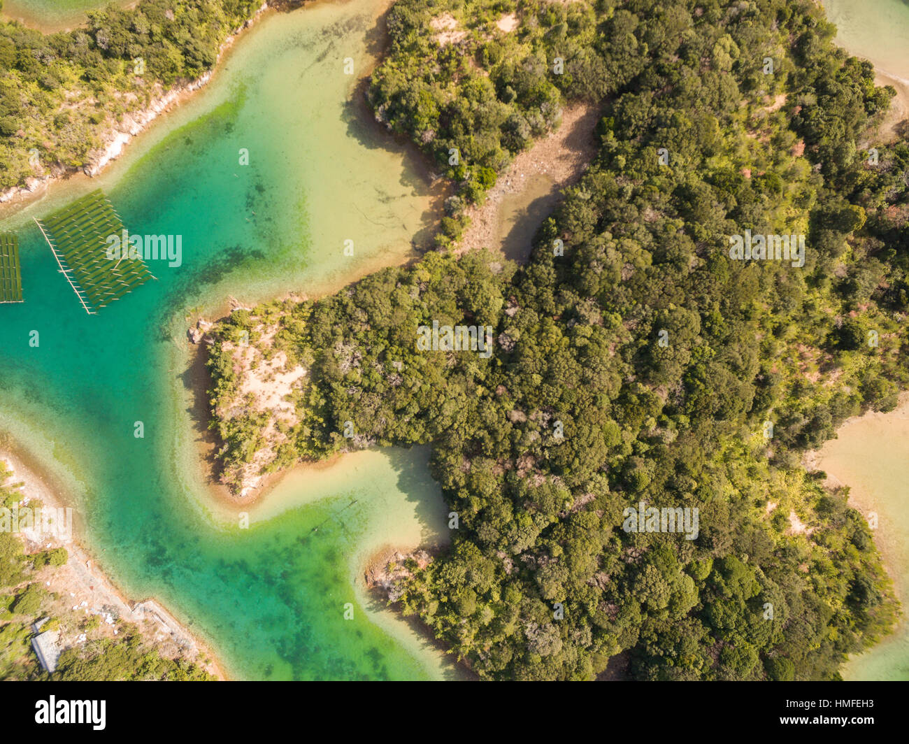 Aerial View of Ago Bay near Masaki Island, Shima City, Mie Prefecture ...
