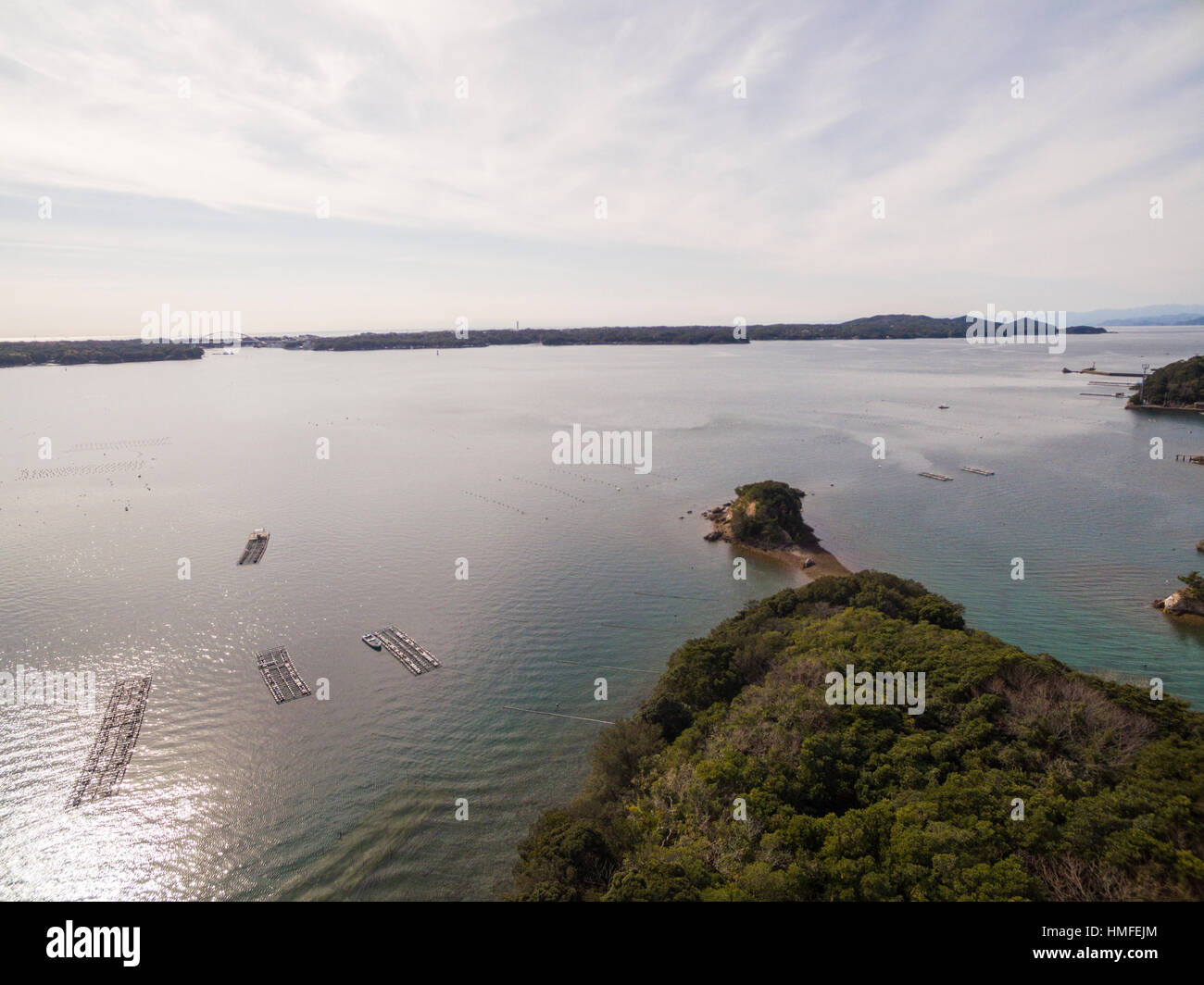 Aerial View of Ago Bay near Masaki Island, Shima City, Mie Prefecture ...