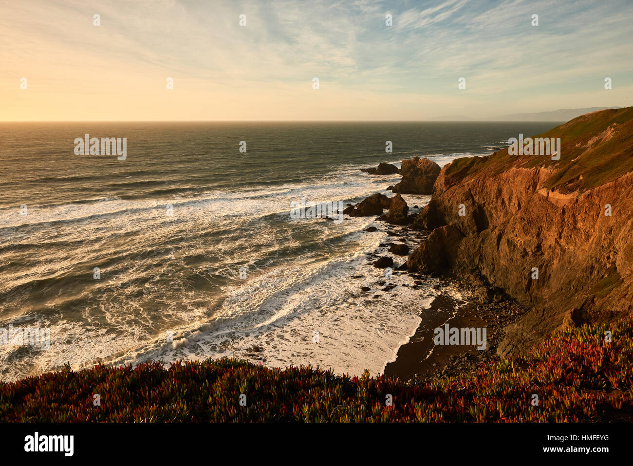San Francisco bay area sunset in the fall Stock Photo - Alamy