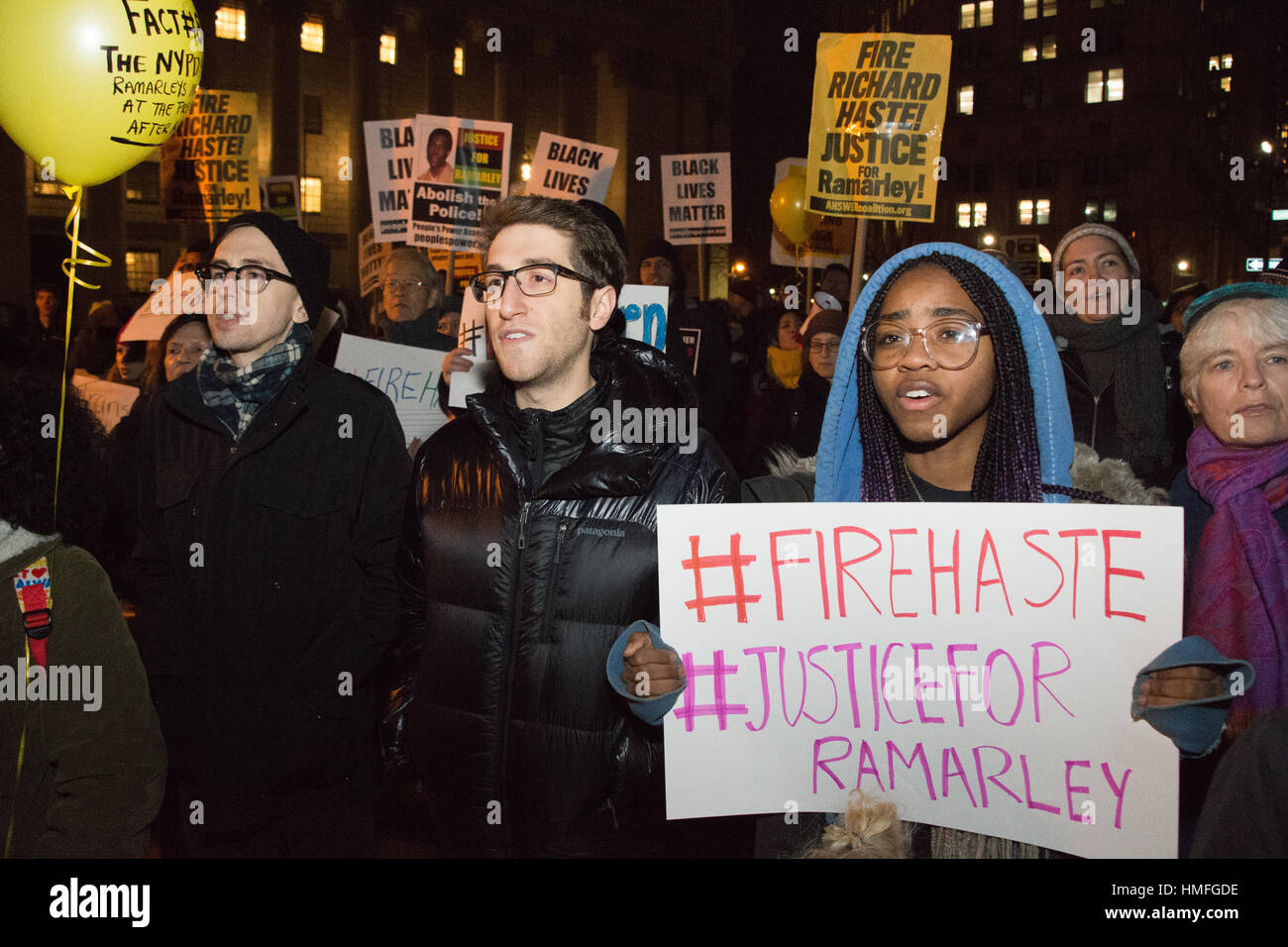 New York City, United States. 02nd Feb, 2017. Activists and family ...