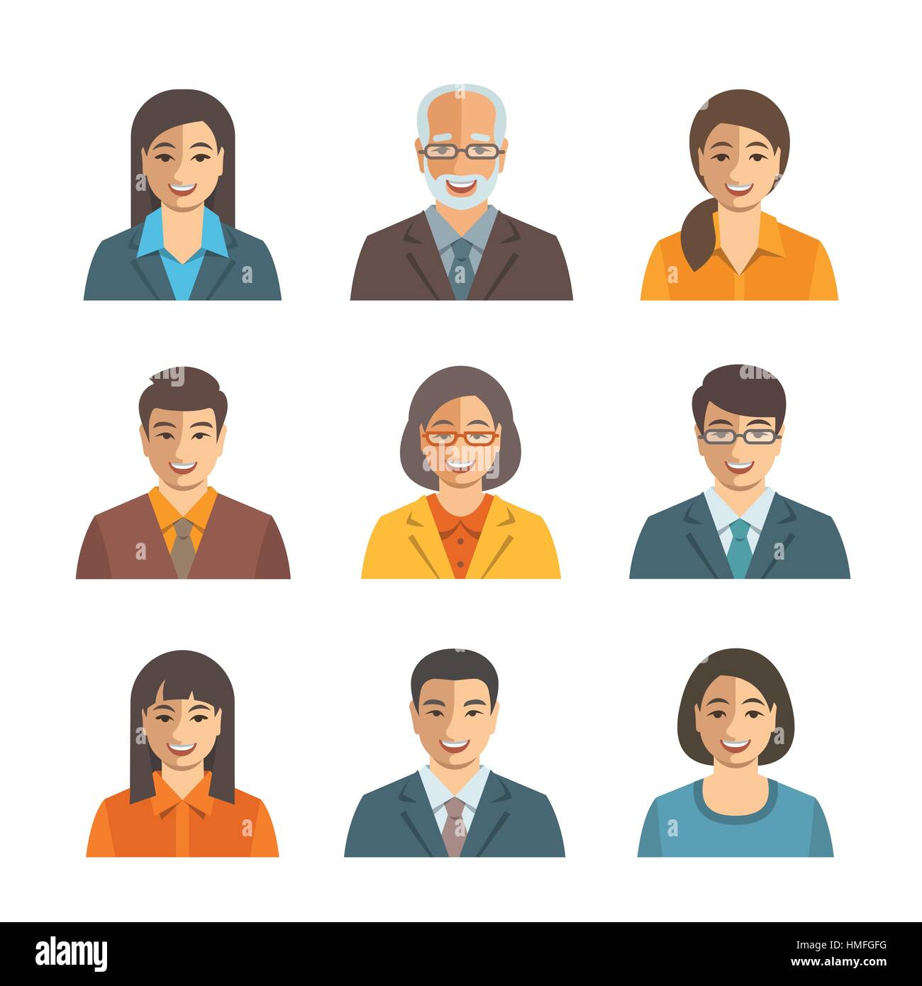 Young asian female office Stock Vector Images - Alamy