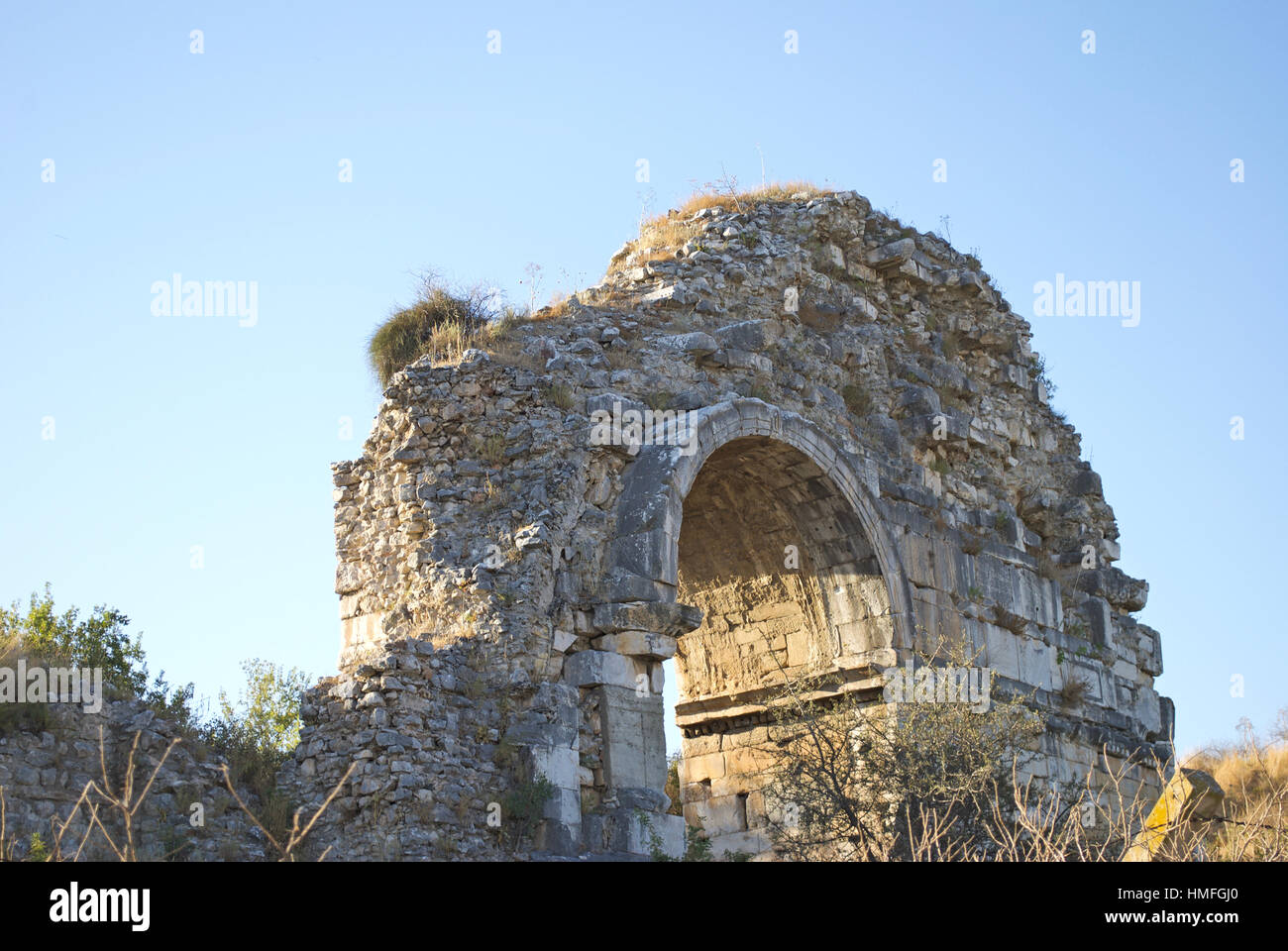 One of the ancient arches in the ruins of Ephesus, Turkey Stock Photo ...