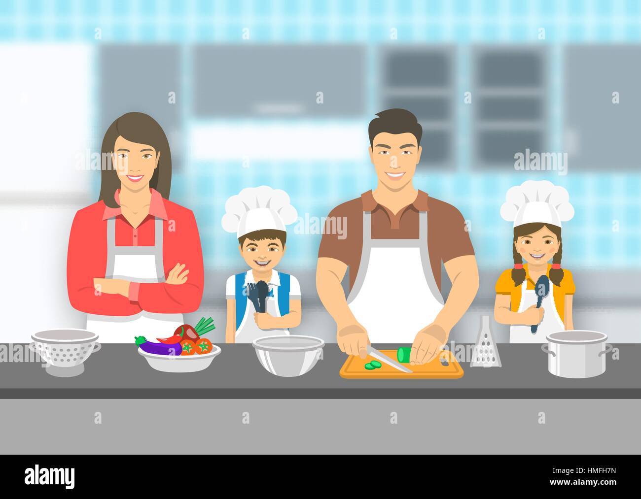 Parents cook Stock Vector Images - Alamy