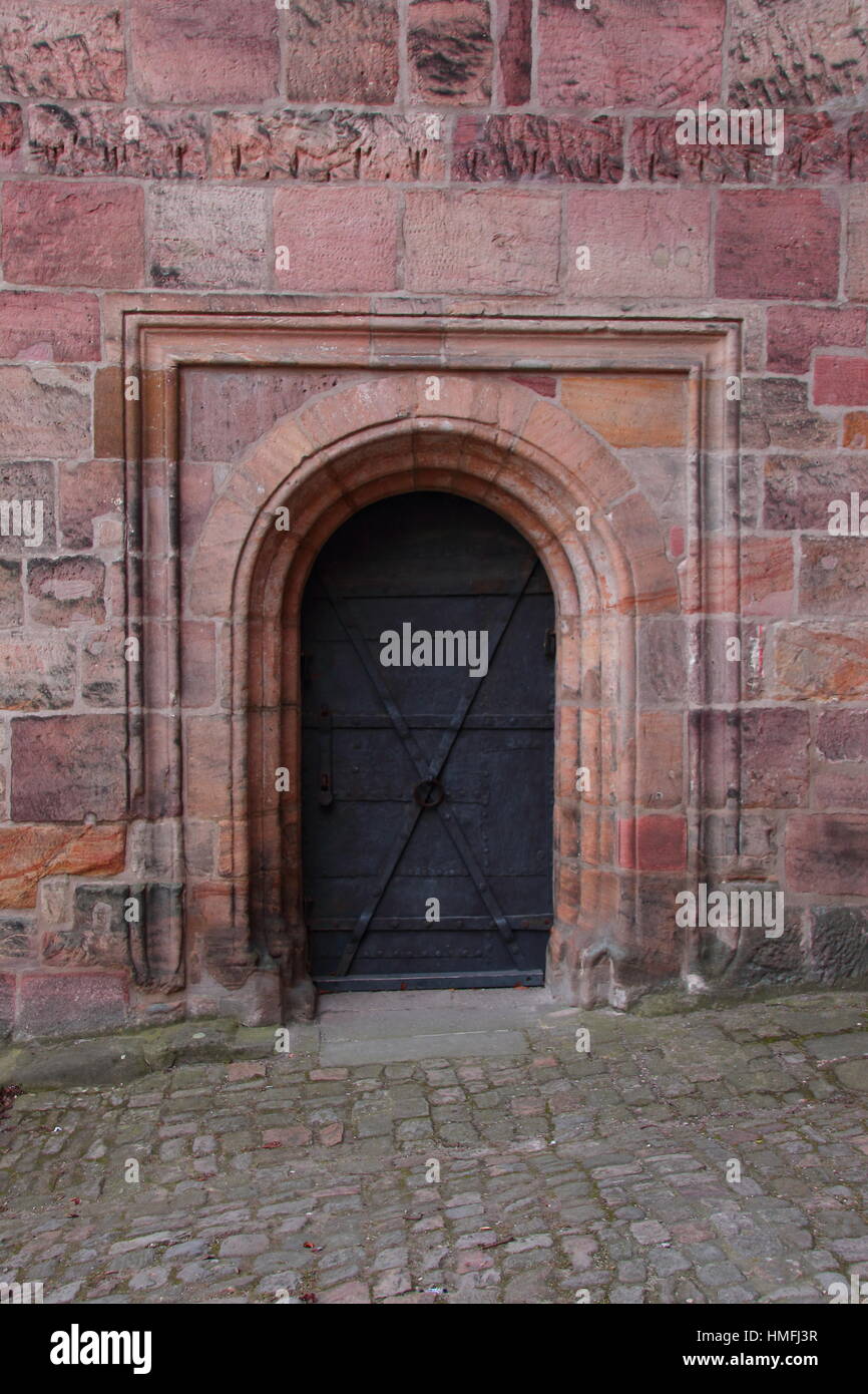 A secret door in an ancient stone wall image with copy space in ...