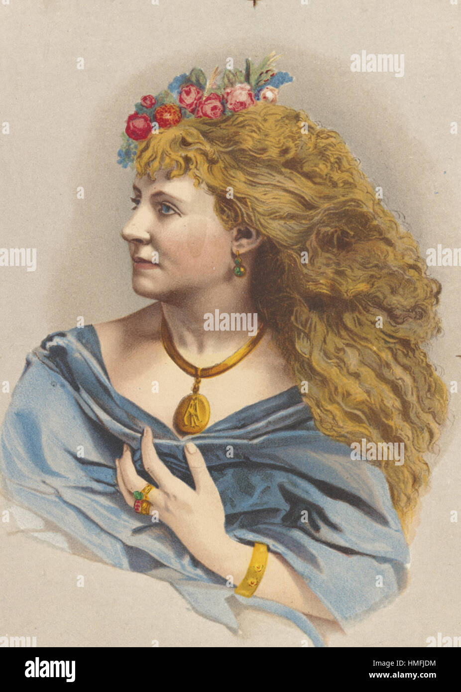 Louis Prang - Portrait of a Woman Stock Photo - Alamy