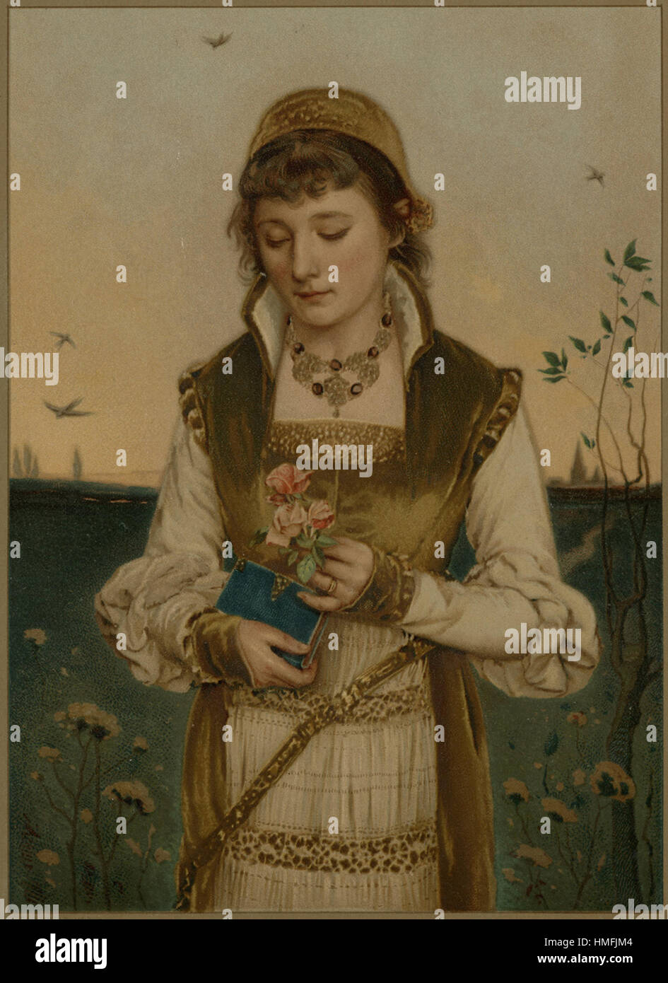 Louis Prang - Design for Christmas card Stock Photo - Alamy