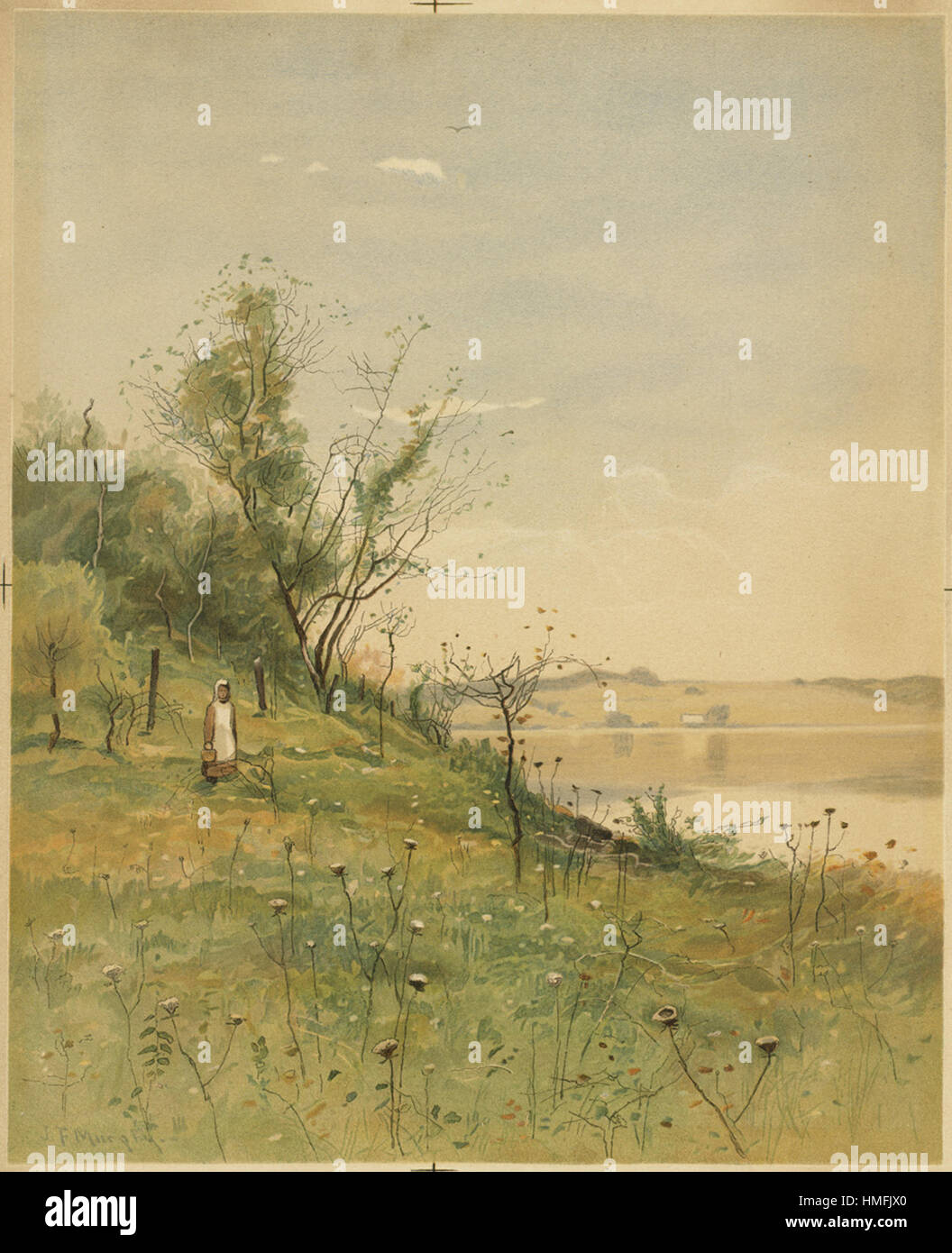 Louis Prang - Spring landscape Stock Photo - Alamy