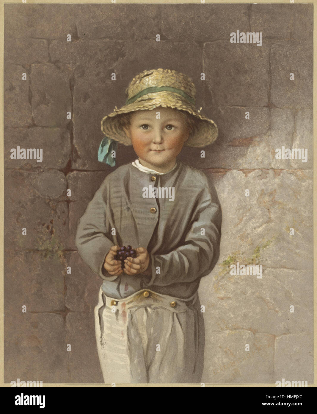 Louis Prang - Little Purdy's Brother Stock Photo - Alamy