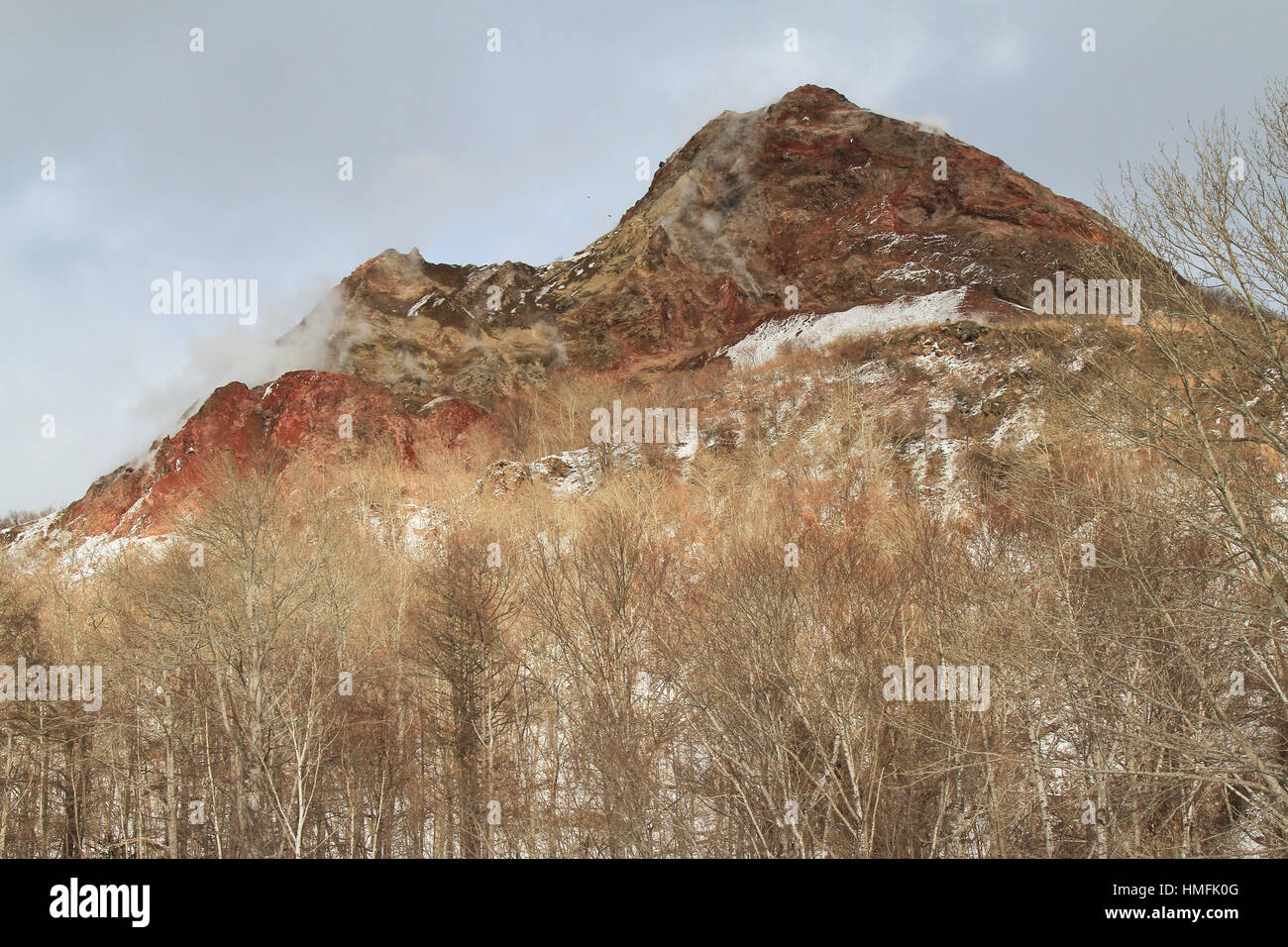 Snowy Mount Usu Hokkaido in the winter Stock Photo - Alamy