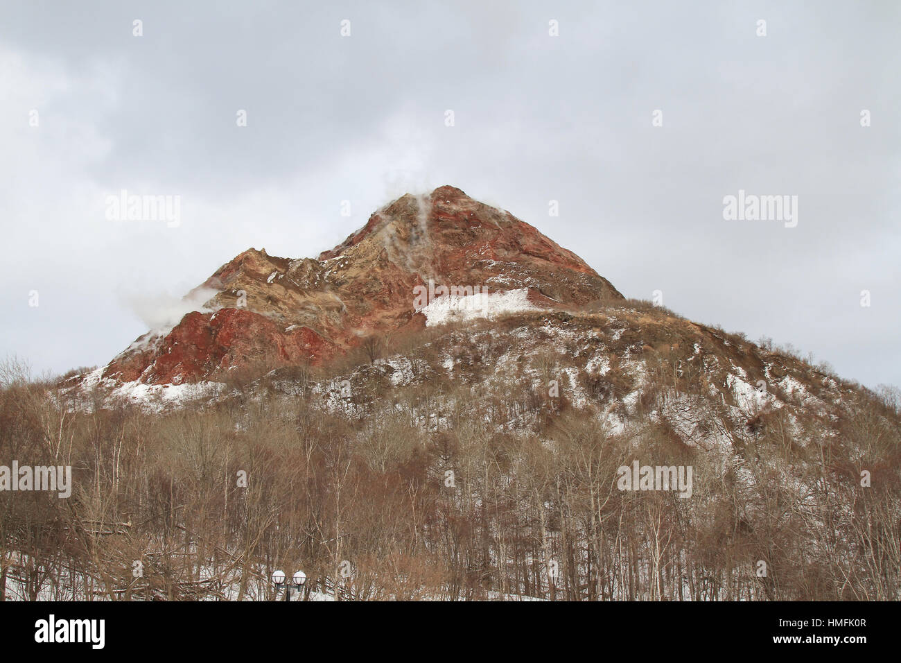 Snowy Mount Usu Hokkaido in the winter Stock Photo - Alamy