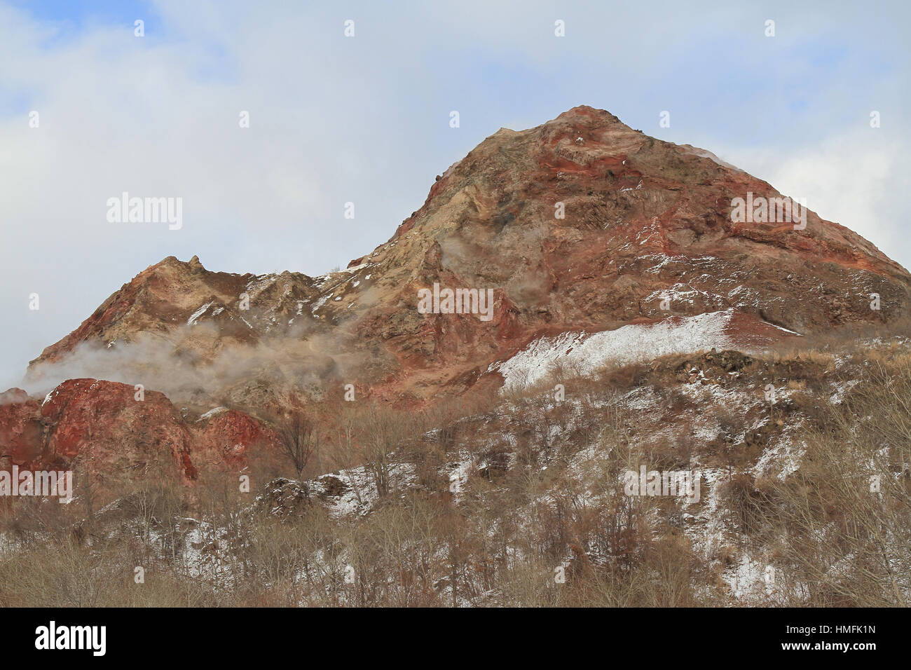Snowy Mount Usu Hokkaido in the winter Stock Photo - Alamy