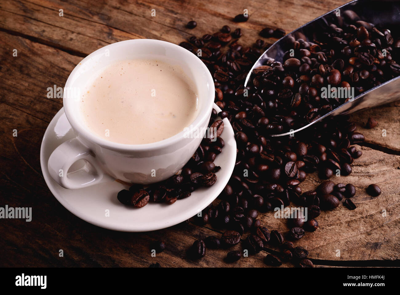 italian cappuccino for breakfast - vintage style photo Stock Photo - Alamy
