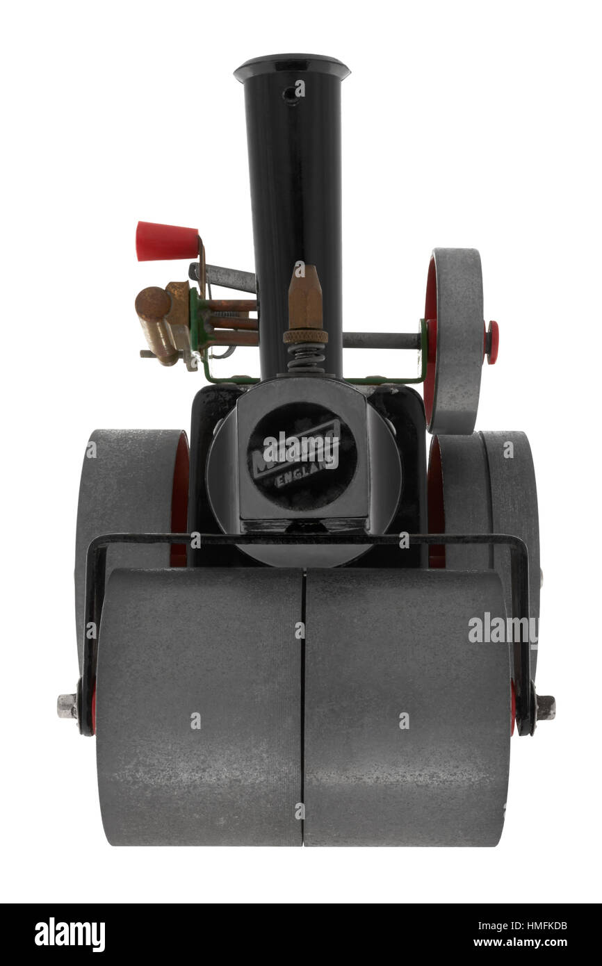 Old Mamod steam traction roller engine toy on white background Stock ...
