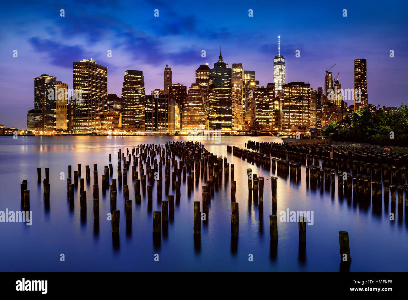 New York City - beautiful sunrise over manhattan with manhattan and ...