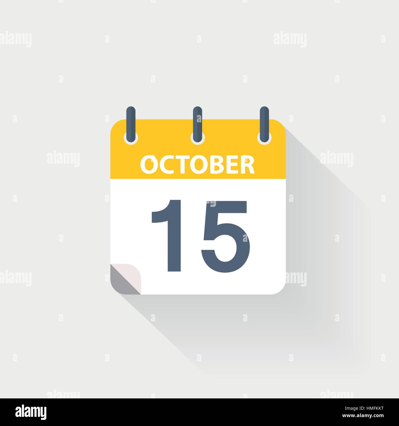 15 october calendar icon on grey background Stock Vector Image & Art ...
