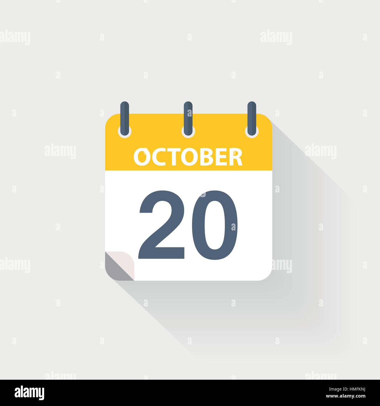 20 october calendar icon on grey background Stock Vector Image & Art ...