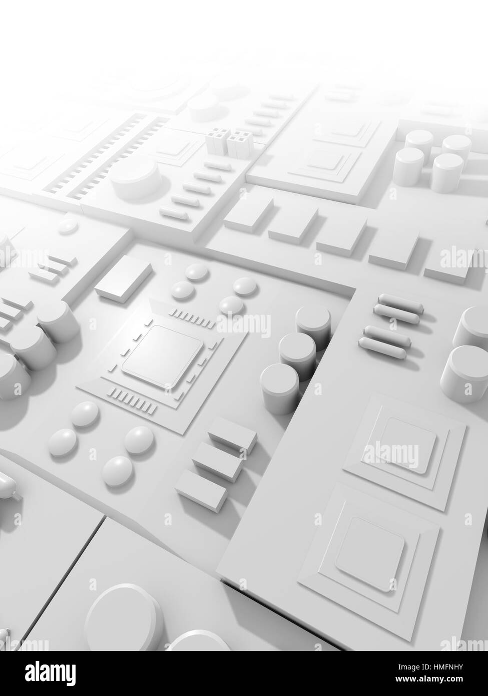 Computer motherboard detail Black and White Stock Photos & Images - Alamy