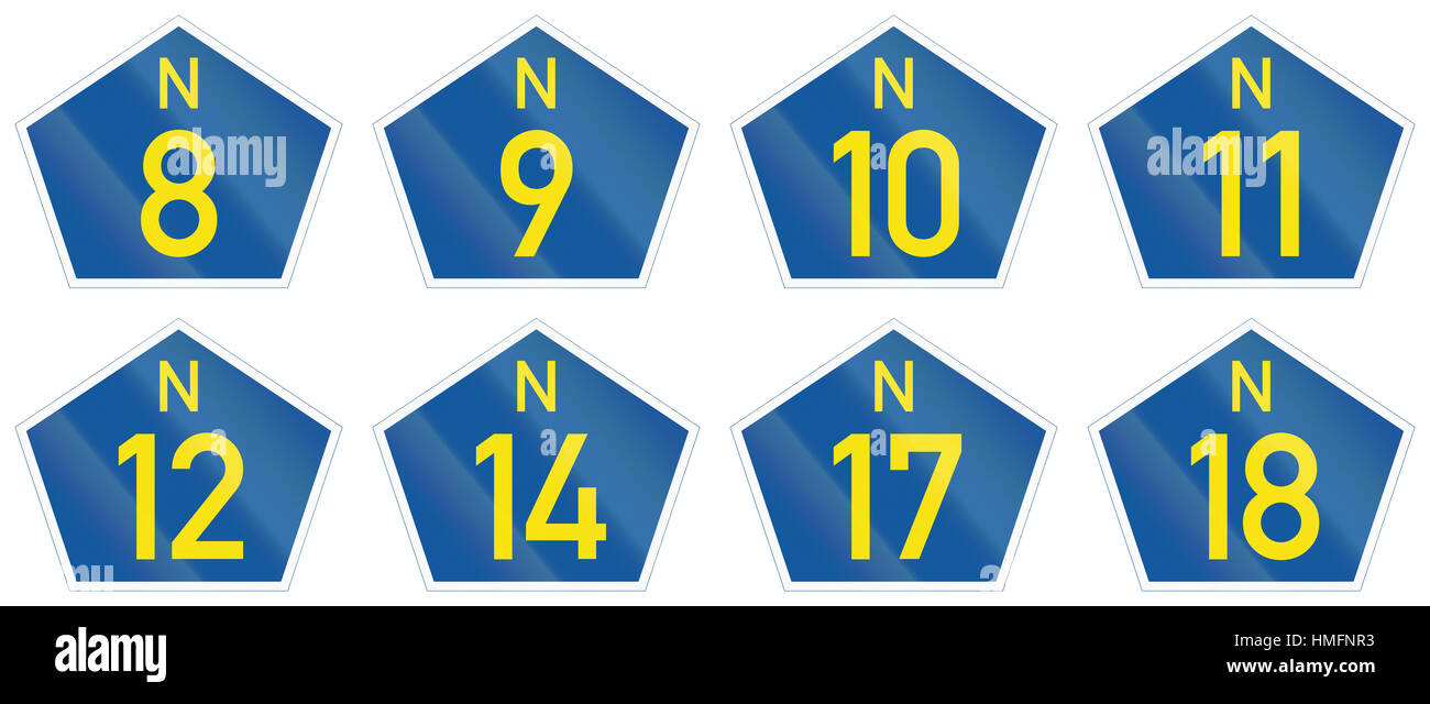 Collection of South African National route signs Stock Photo - Alamy