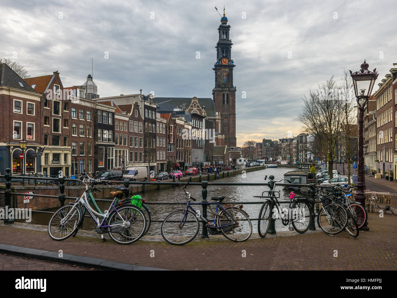 Amsterdam cityscape, traditional dutch houses and canals Stock Photo ...