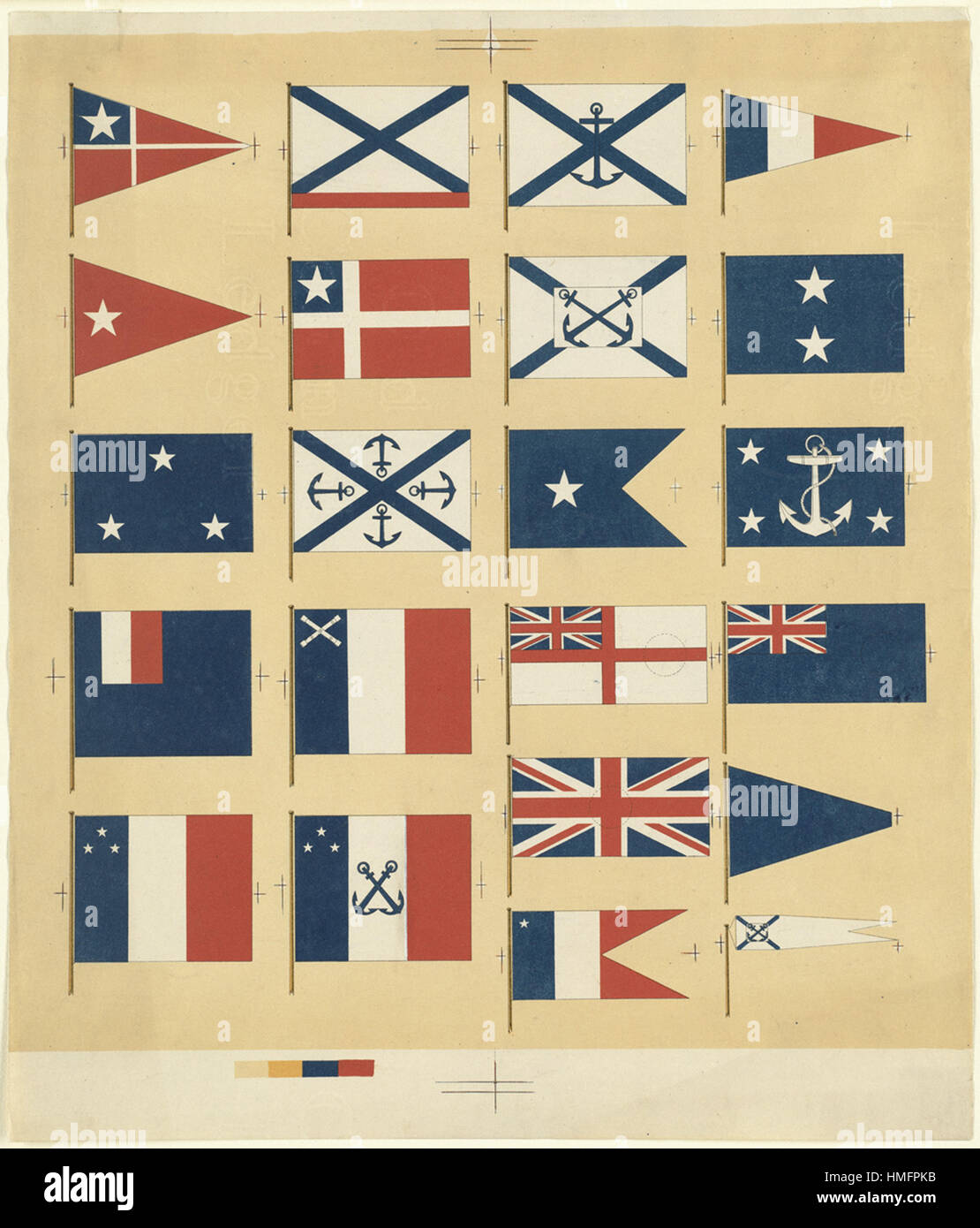 Louis Prang - Flags and Pennants Stock Photo - Alamy