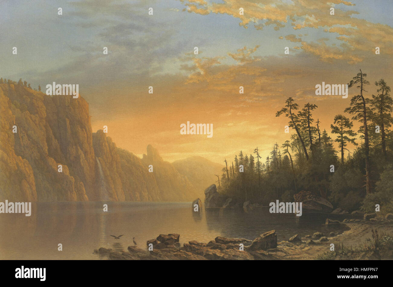 Louis Prang - Sunset California Scenery Stock Photo - Alamy