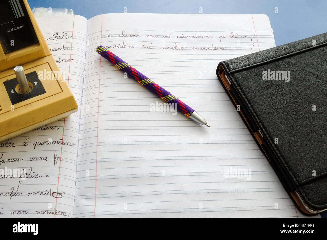 1980's old technology game console and modern tablets distracting ...