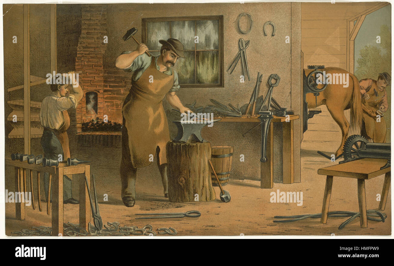 Blacksmith 19th century hi-res stock photography and images - Alamy