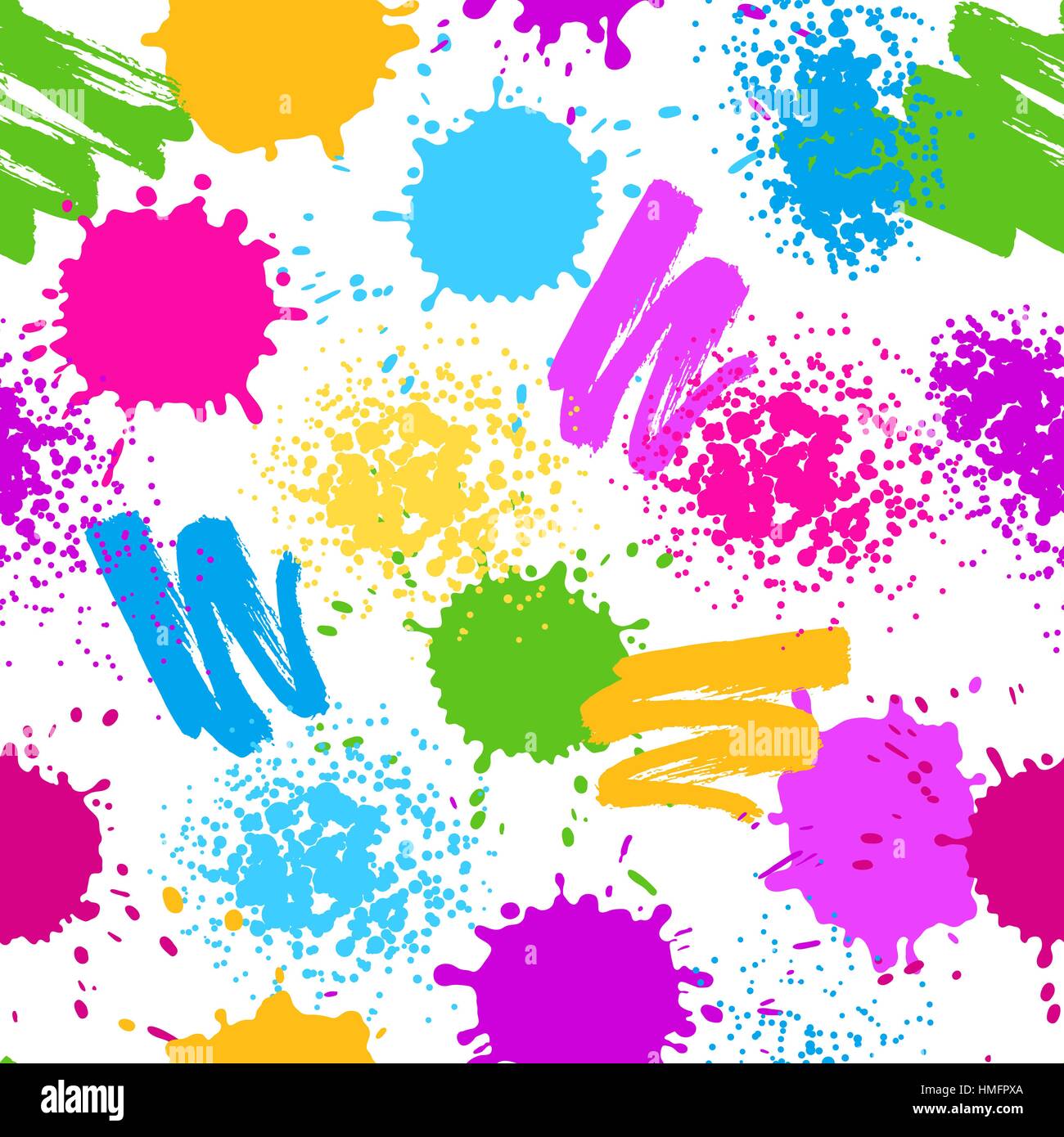 Colorful seamless pattern. Grunge background with paint splashes ...