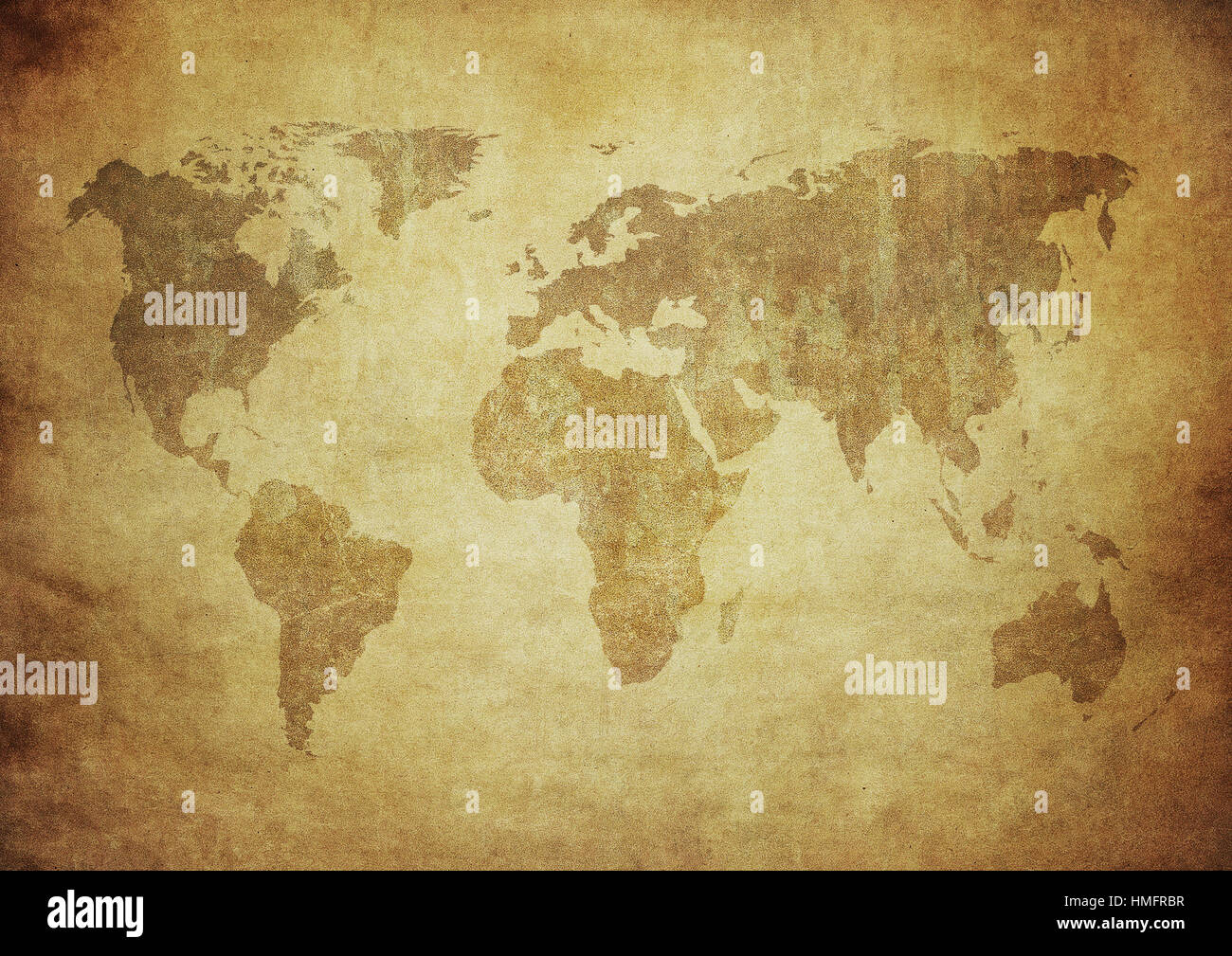 grunge map of the world Stock Photo - Alamy