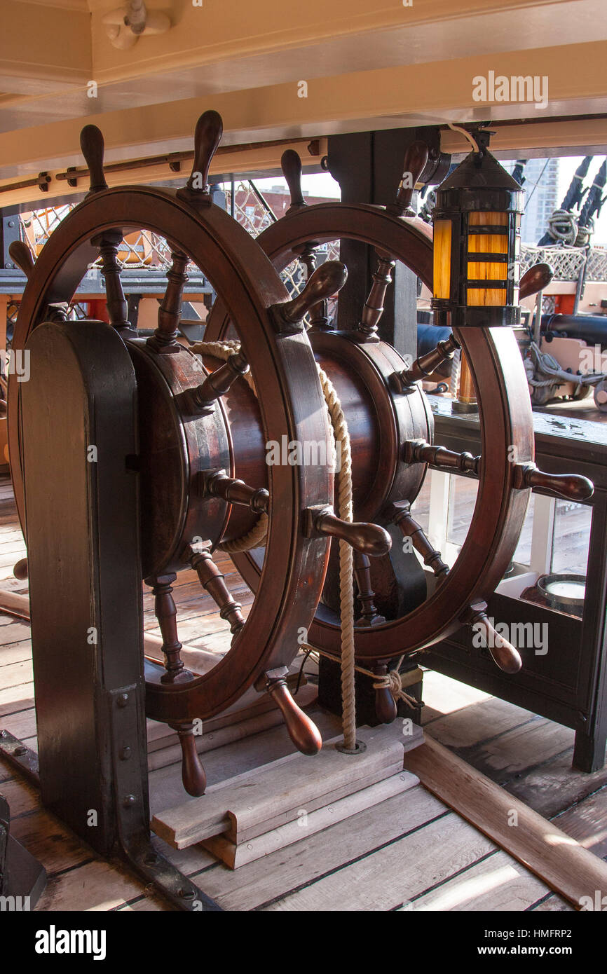 Port side of HMS Victory at Portsmouth Historic Dockyard Stock Photo ...