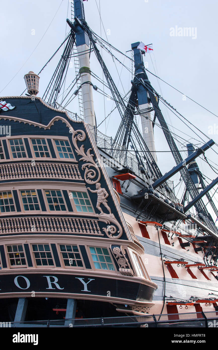 Stern of HMS Victory Stock Photo - Alamy