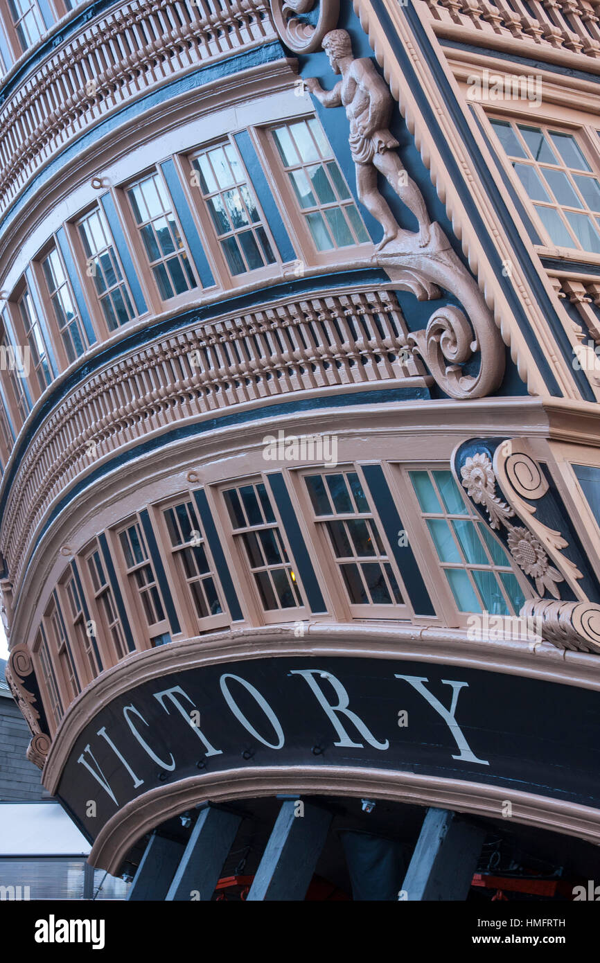 Stern of HMS Victory Stock Photo - Alamy