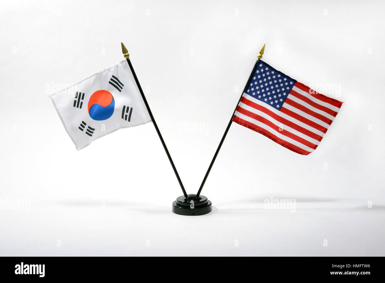 Two flags south korea hi-res stock photography and images - Alamy