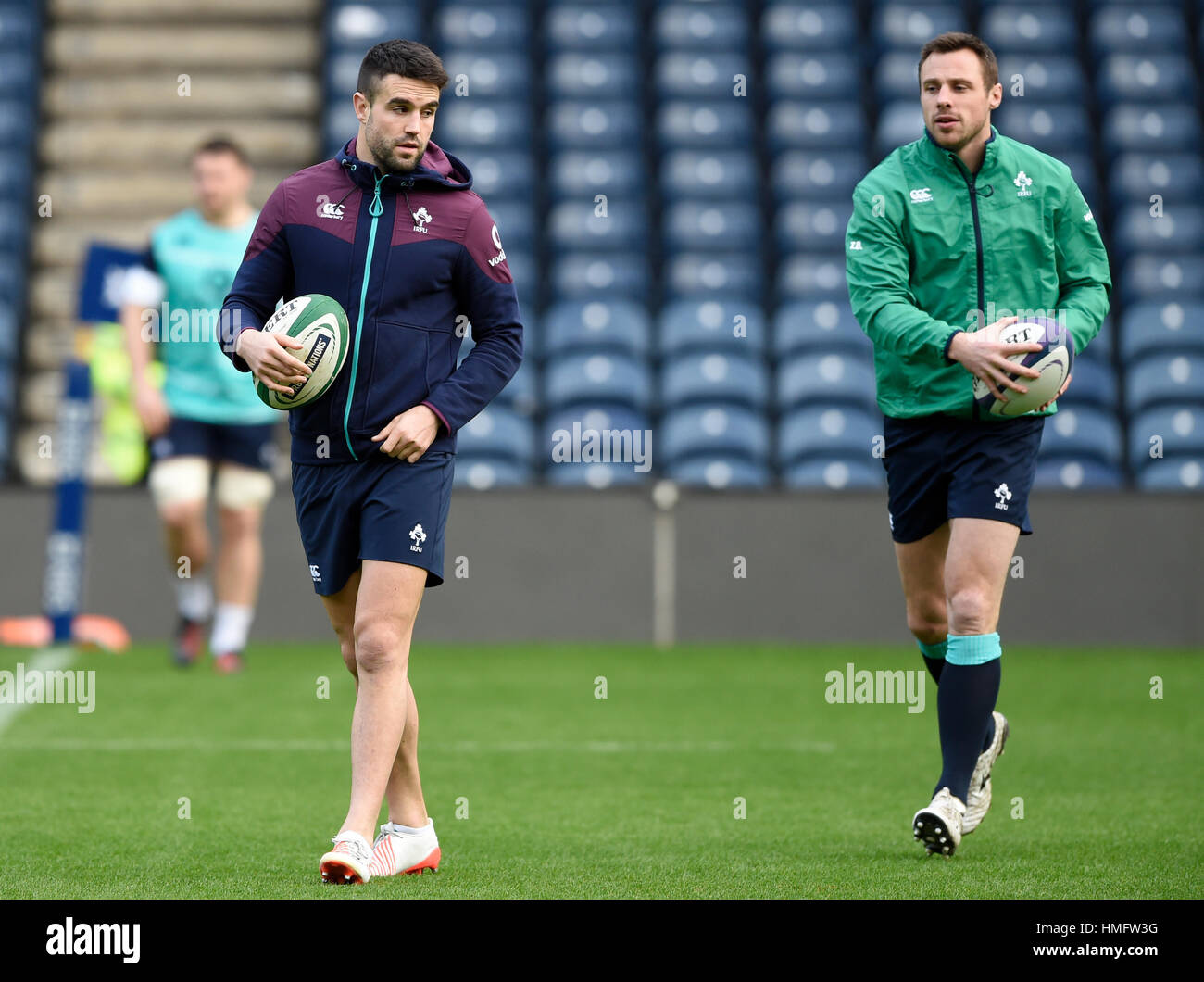 Ireland's (left-right) Connor Murray and Tommy Bowe during the captain ...