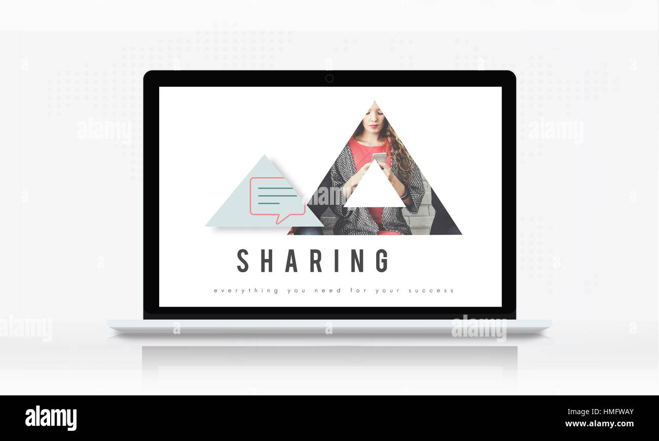 The Media Online Sharing Concept Stock Photo - Alamy