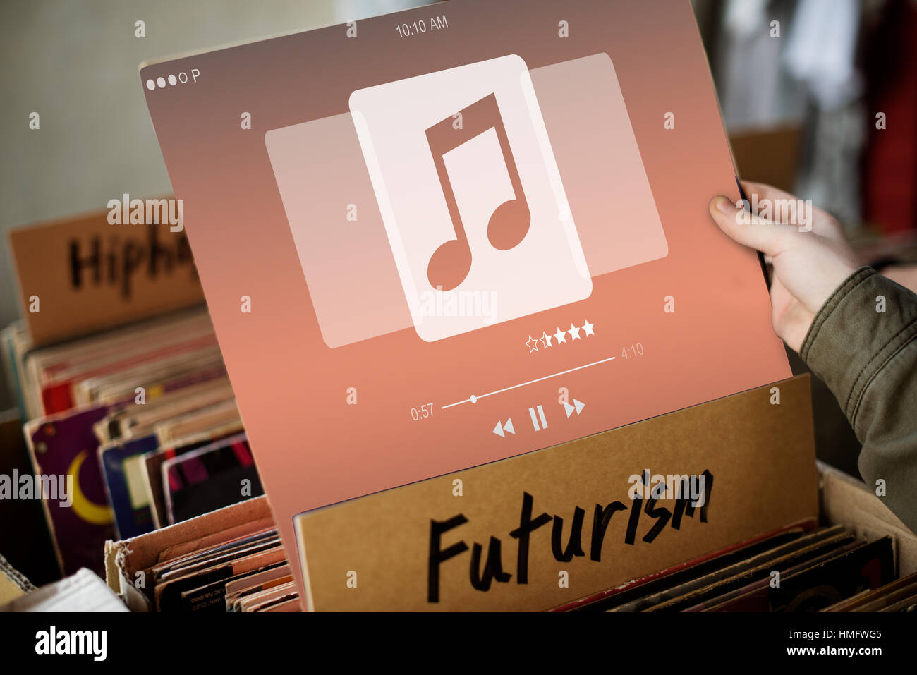 Music Video Player Multimedia Concept Stock Photo - Alamy