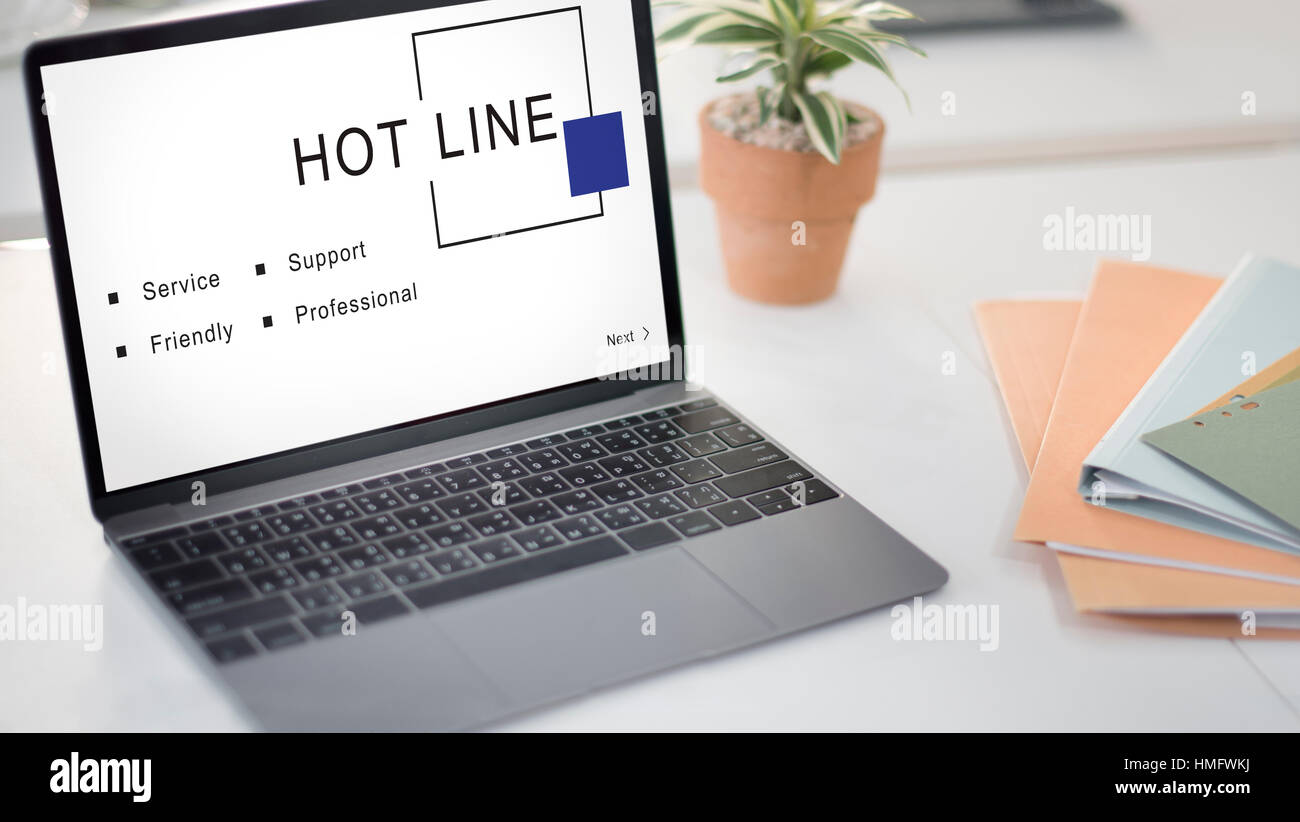 Hot Line Customer Service Support Concept Stock Photo - Alamy