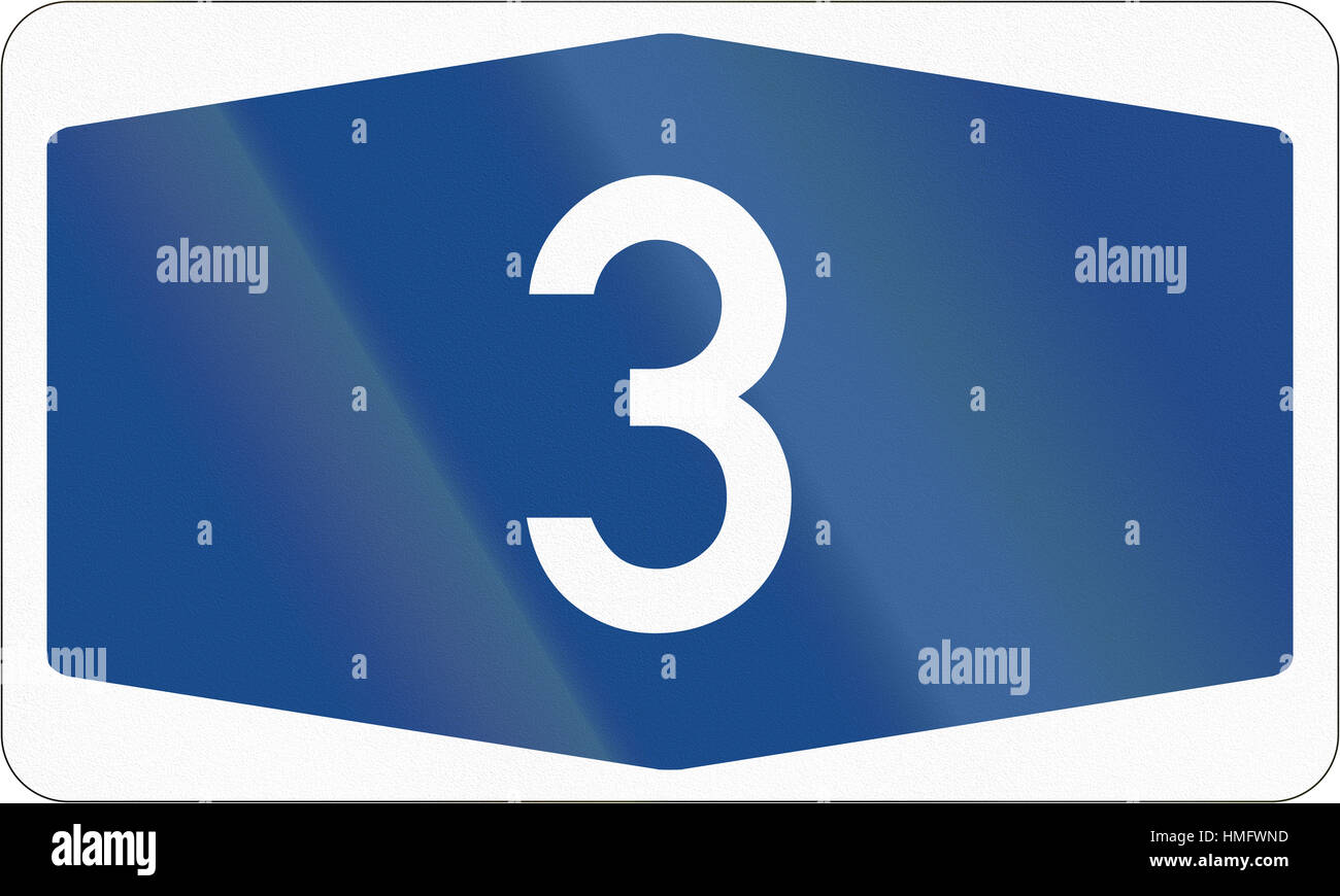 Numbered highway shield of a German Autobahn Stock Photo - Alamy