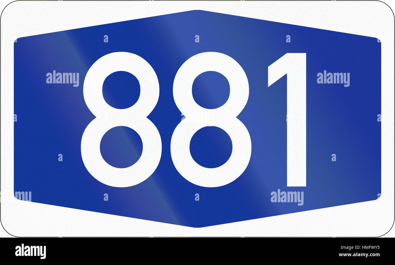 Numbered highway shield of a German Autobahn Stock Photo - Alamy