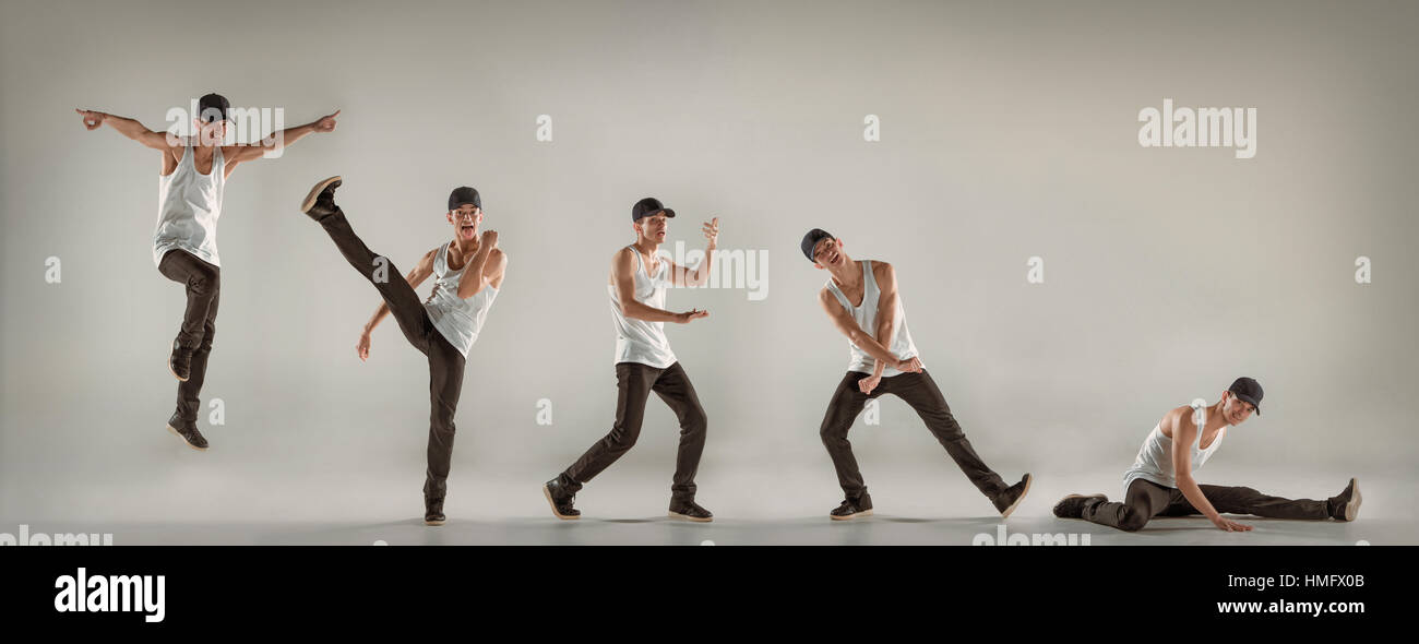 The man dancing hip hop choreography Stock Photo - Alamy