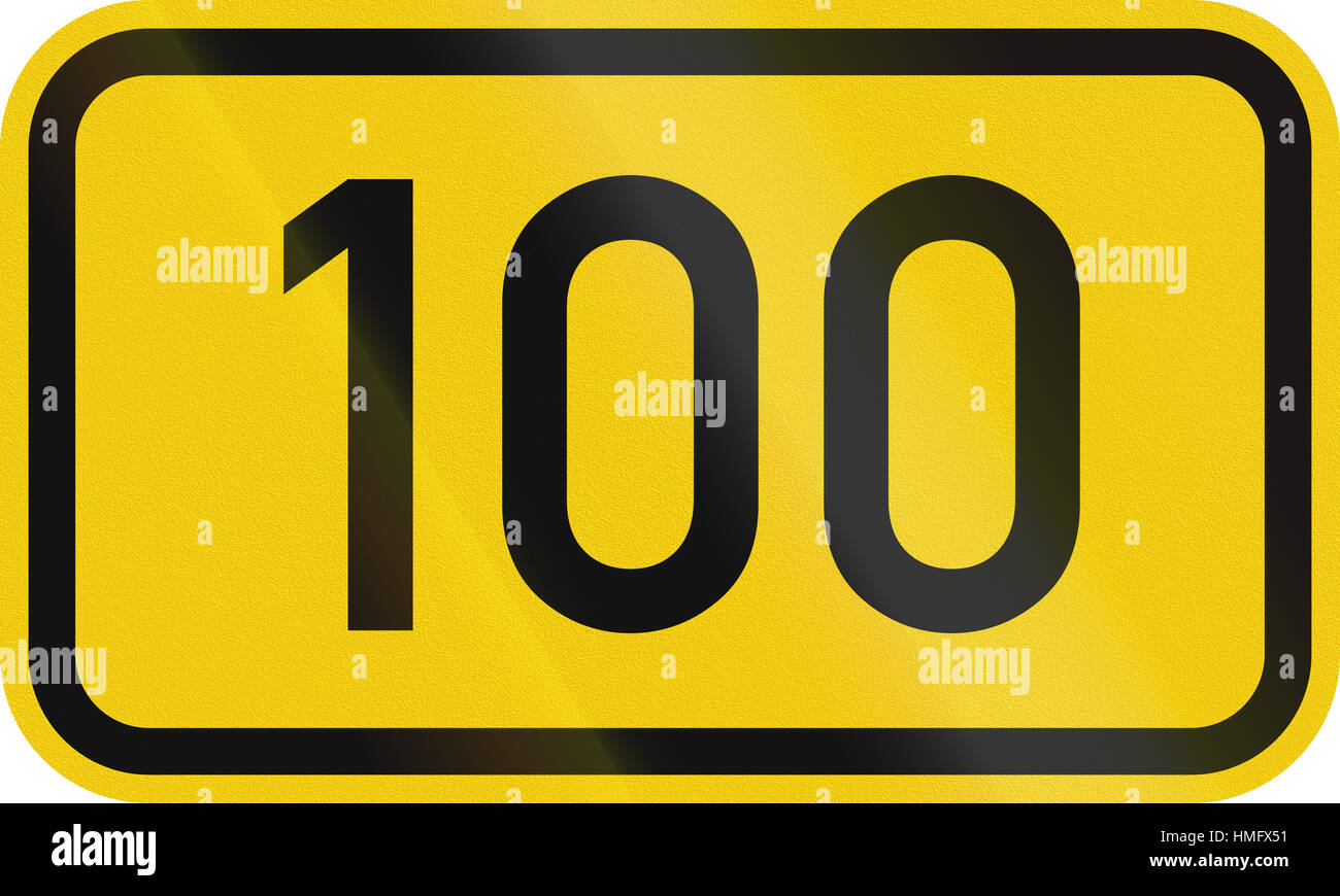 Numbered highway shield of a German Bundesstrasse (Federal road Stock ...