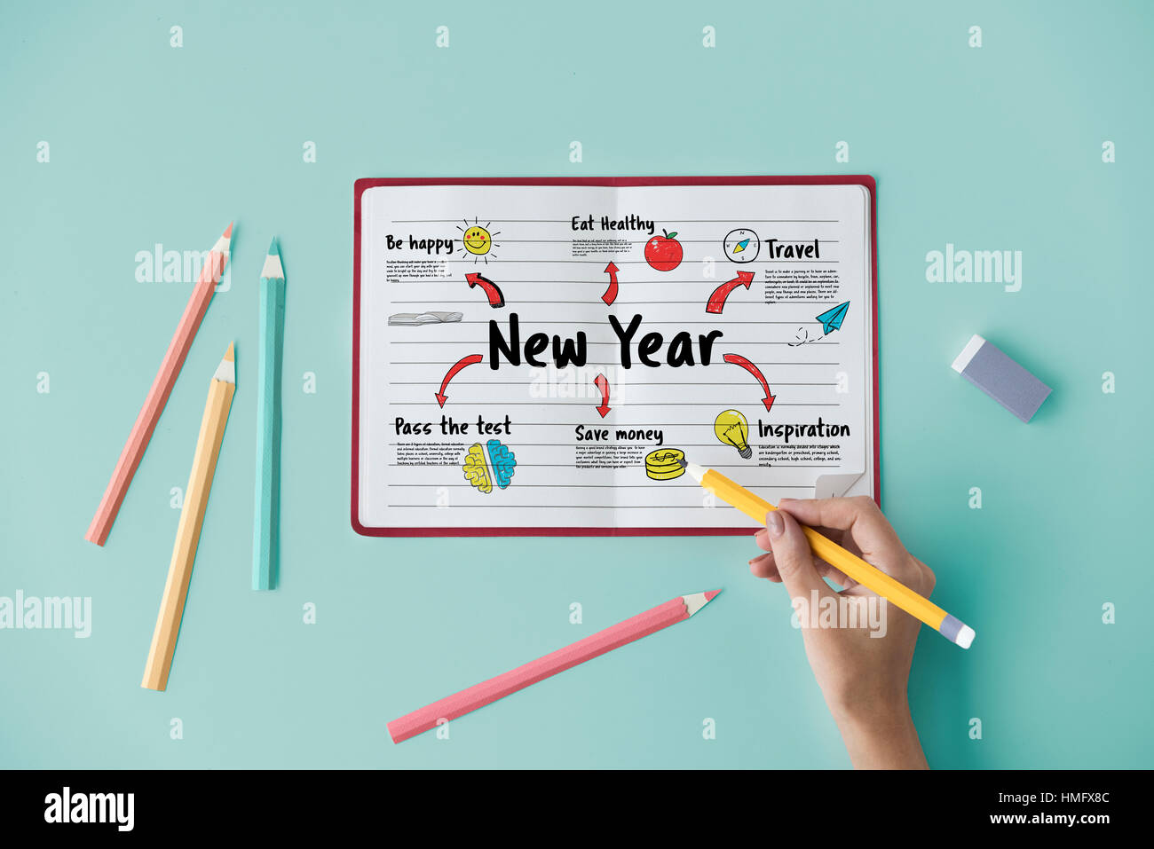 New Year Plan Goals Concept Stock Photo - Alamy