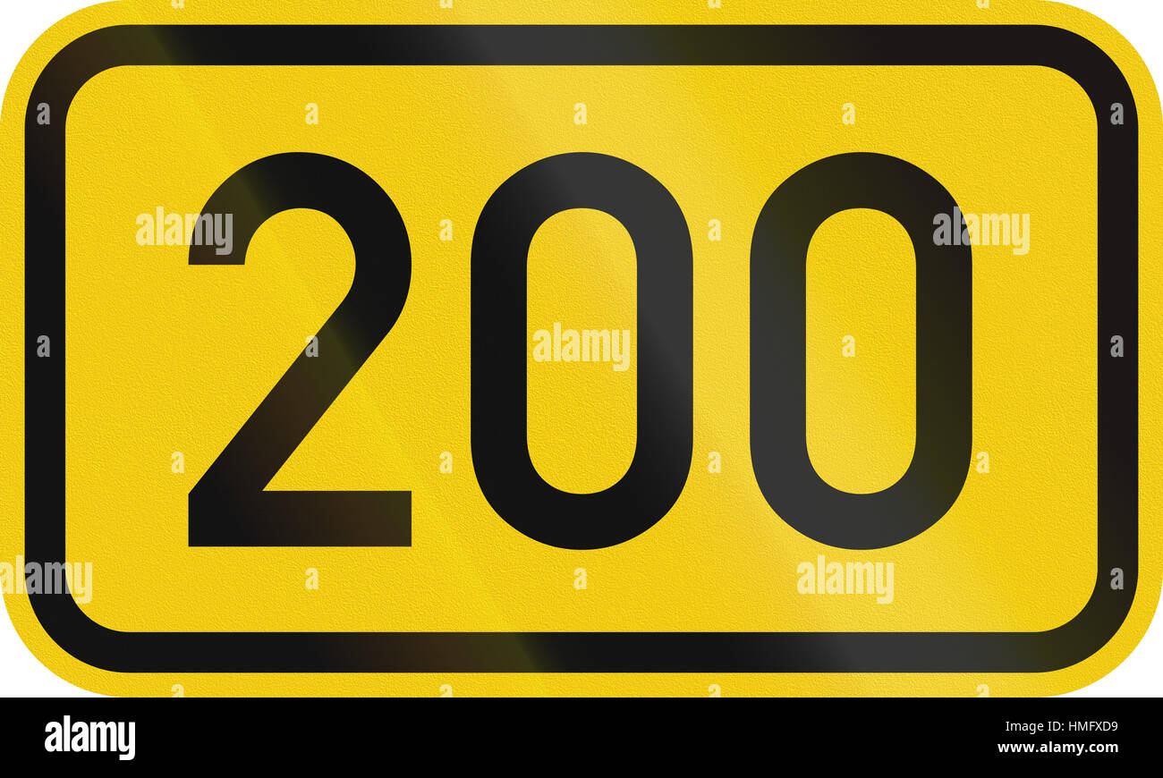 Numbered highway shield of a German Bundesstrasse (Federal road Stock ...