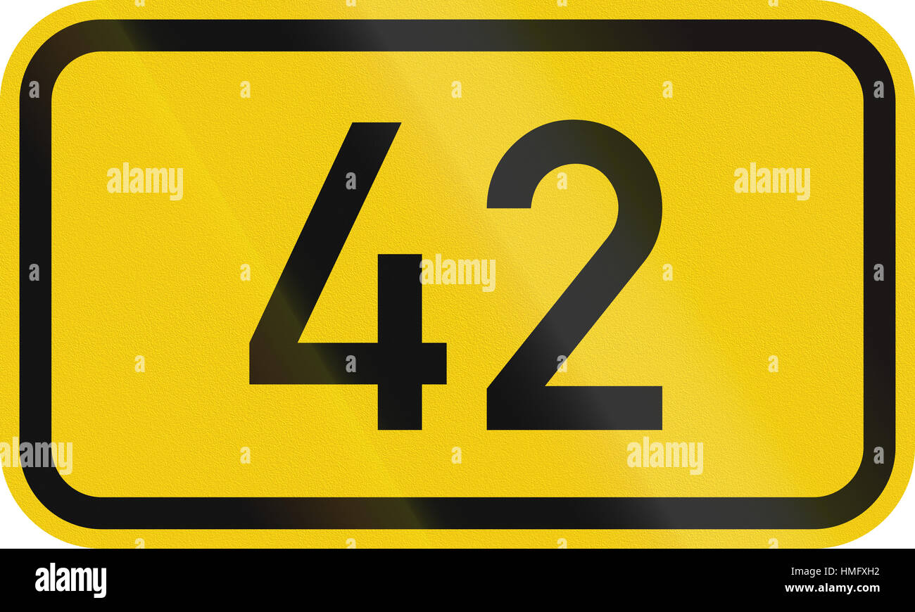 Numbered highway shield of a German Bundesstrasse (Federal road Stock ...