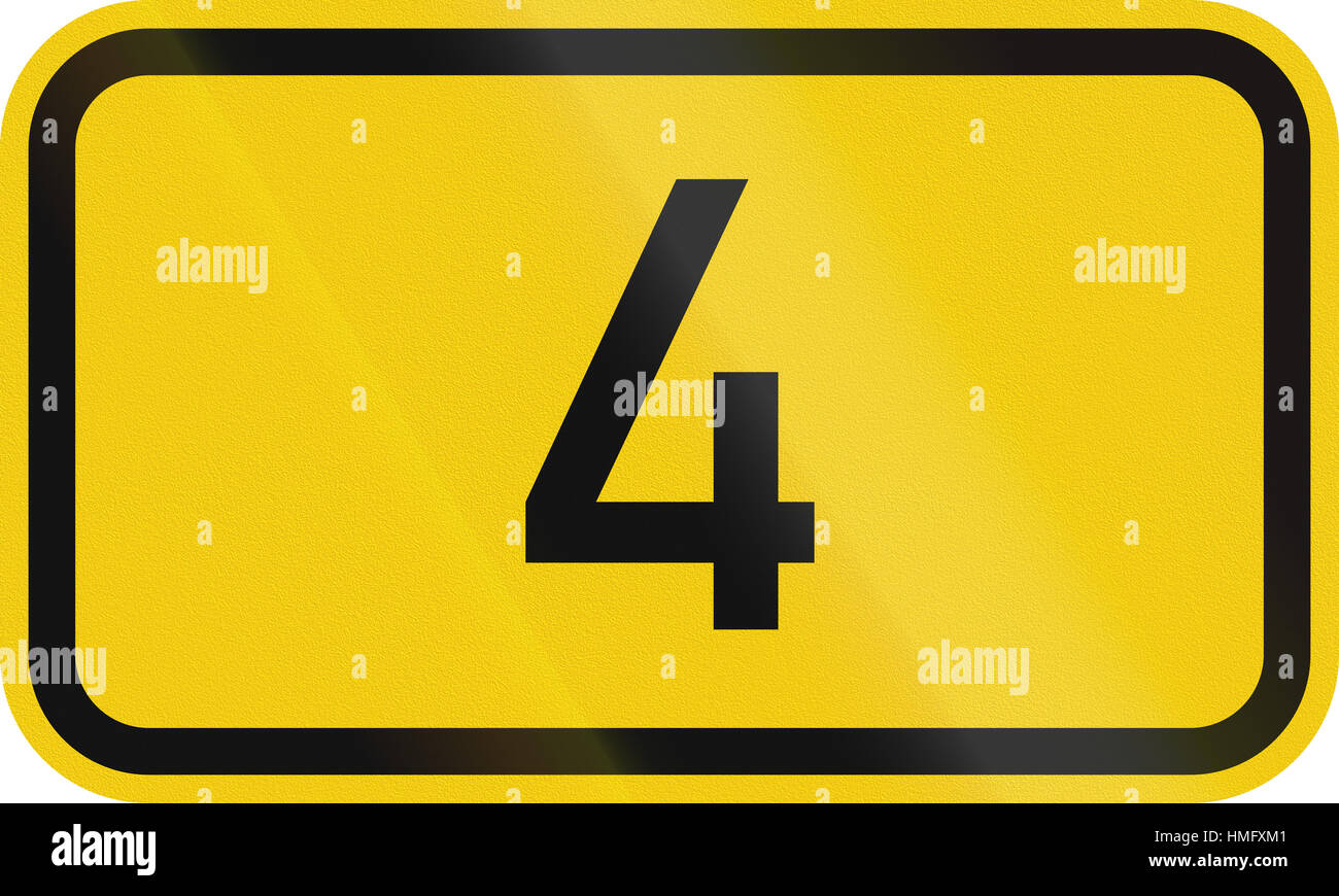 Numbered highway shield of a German Bundesstrasse (Federal road Stock ...