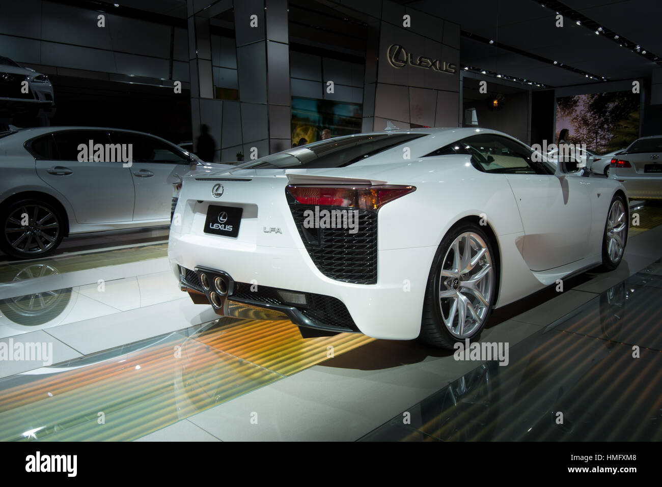 DETROIT, MI/USA - JANUARY 14: A 2014 Lexus LFA car at the North ...