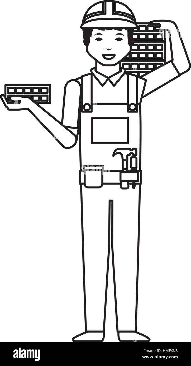 Construction professional avatar character vector illustration design ...