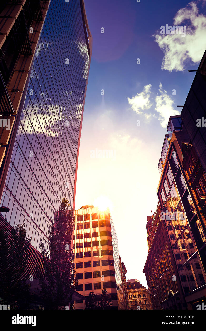 London financial district street Square Mile England UK Stock Photo - Alamy