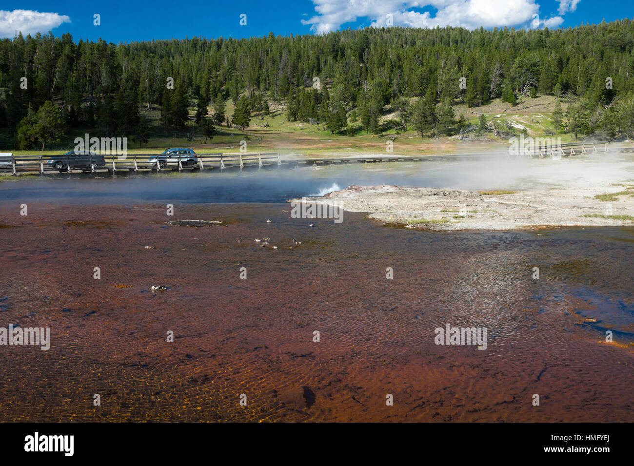 Lower Geyser Basin, Yellowstone National Park, Wyoming, USA Stock Photo ...
